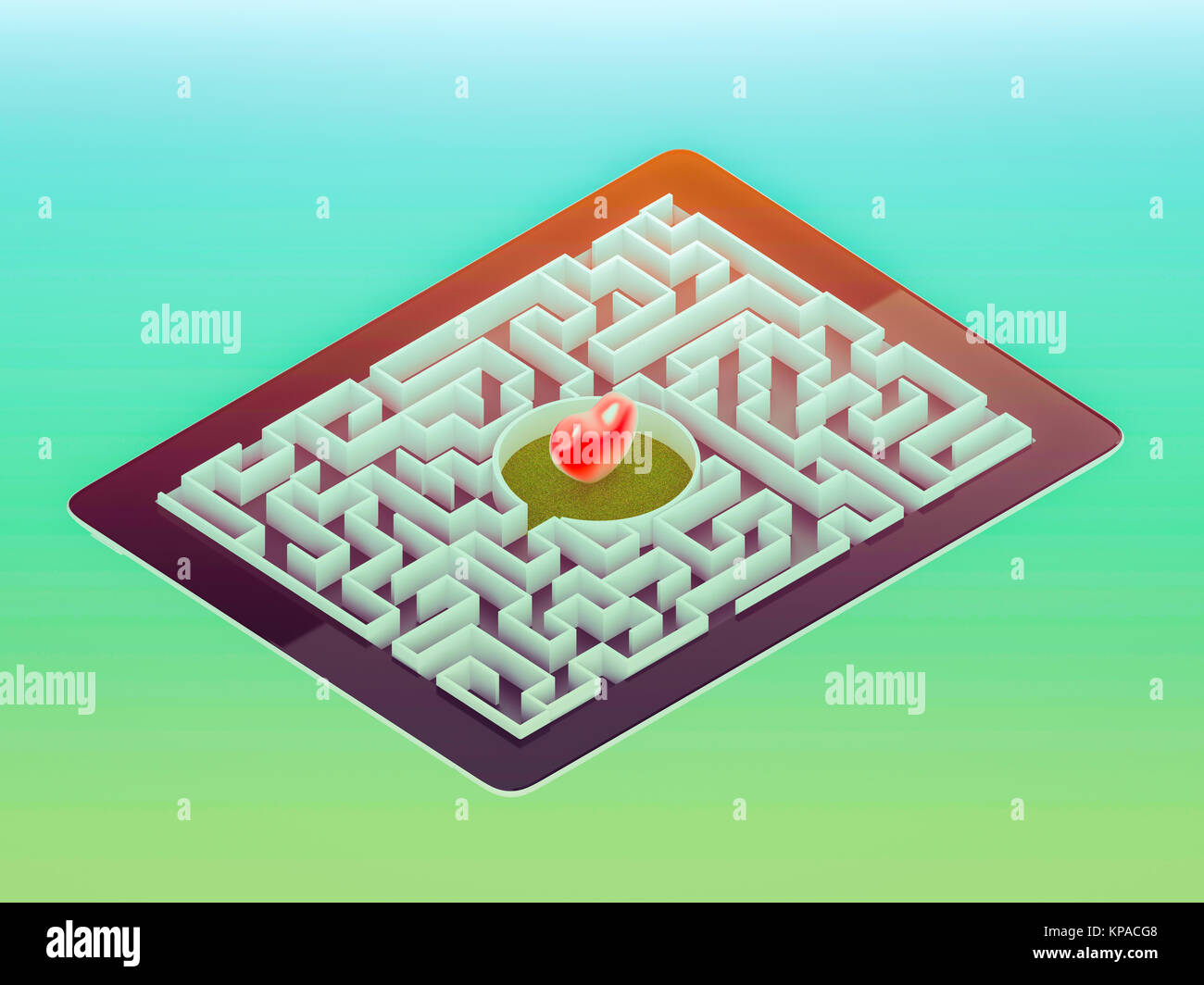Maze Strategy Success Solution Determination Direction Concept Stock ...