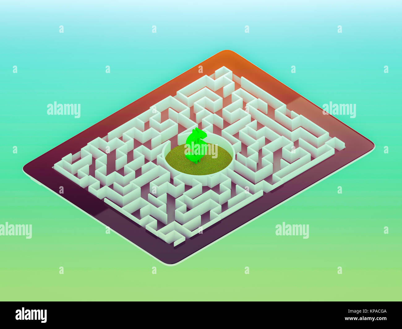 Maze Strategy Success Solution Determination Direction Concept Stock ...
