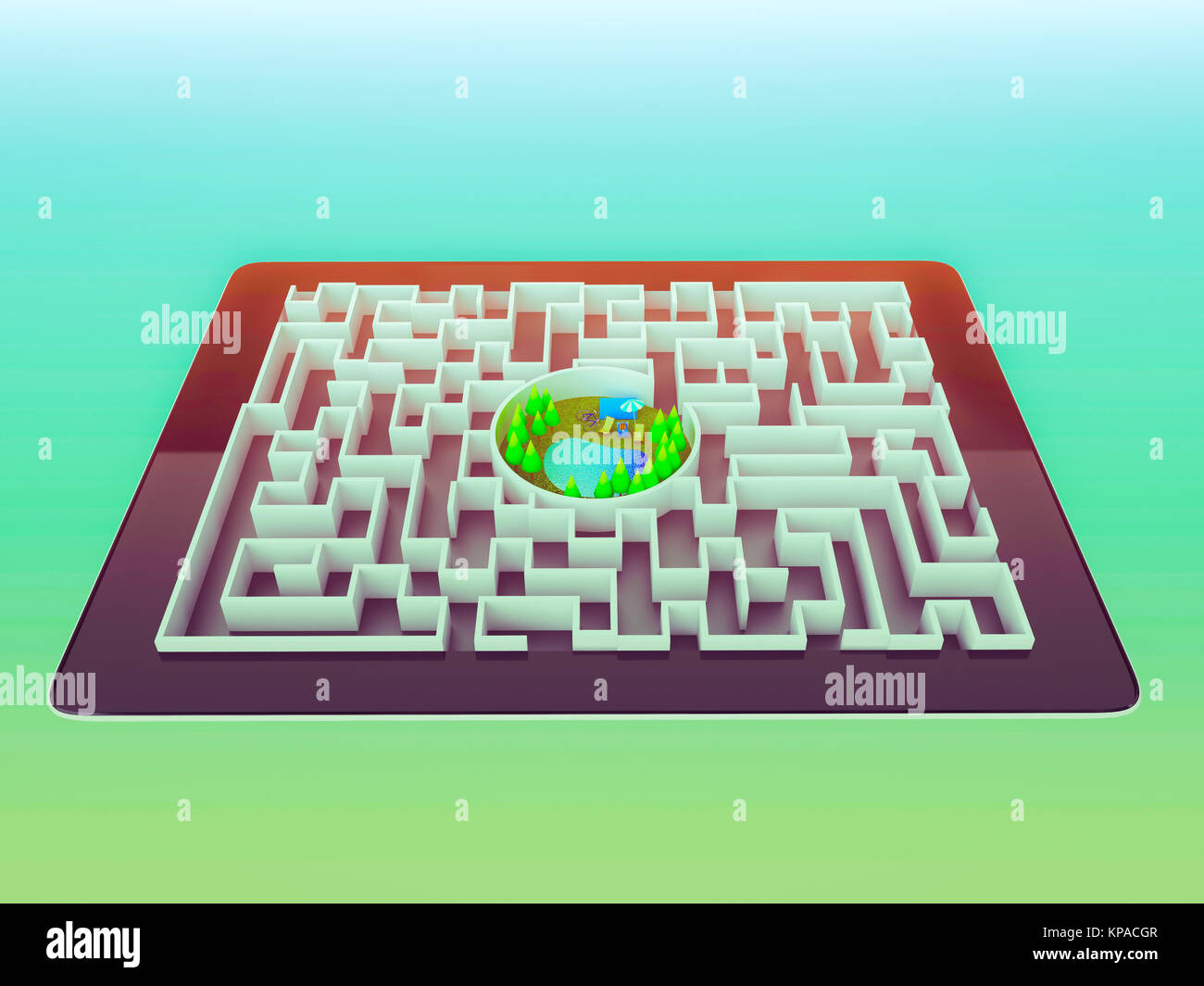 Maze Strategy Success Solution Determination Direction Concept Stock ...