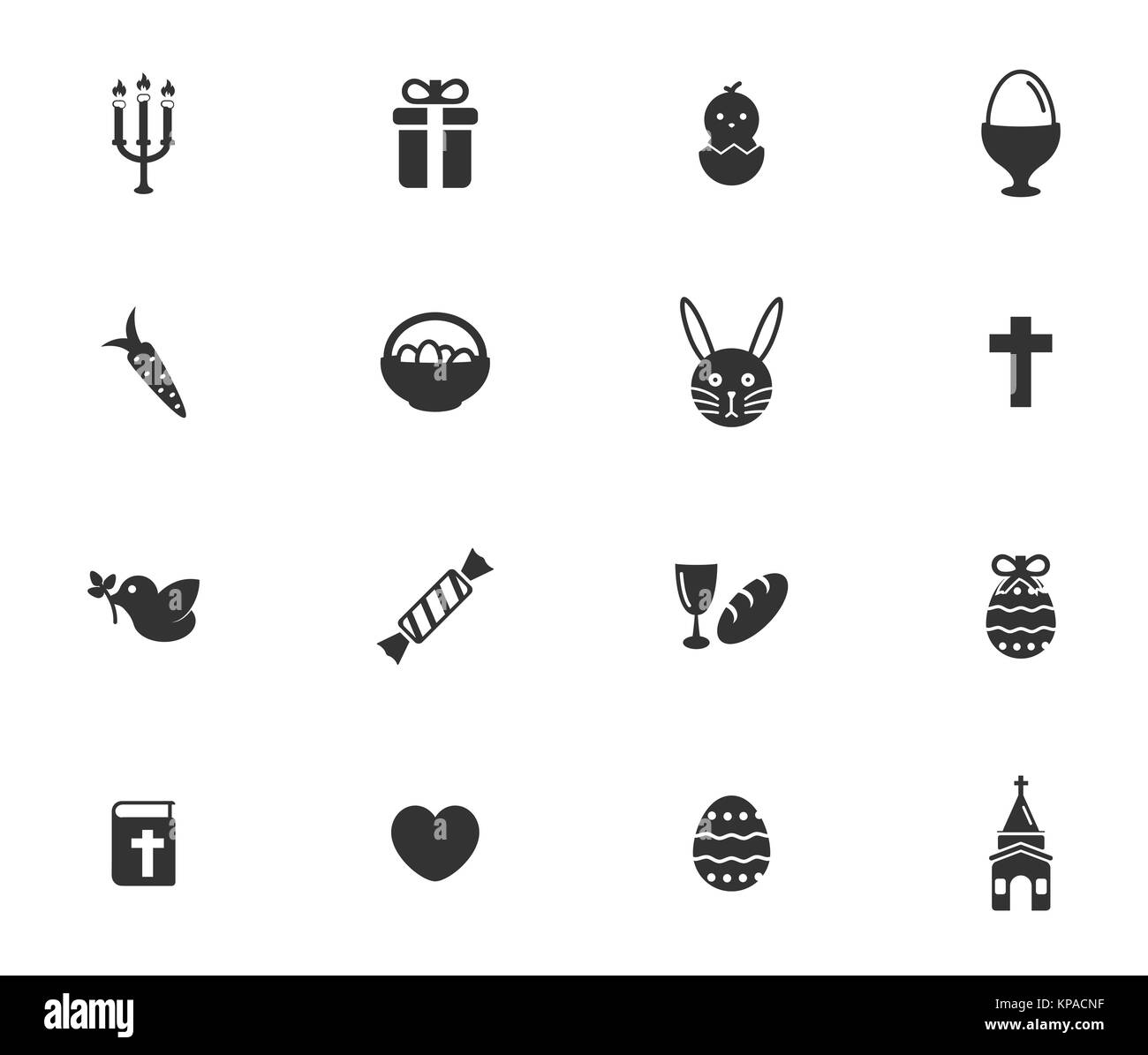 Easter day simply icons Stock Photo - Alamy