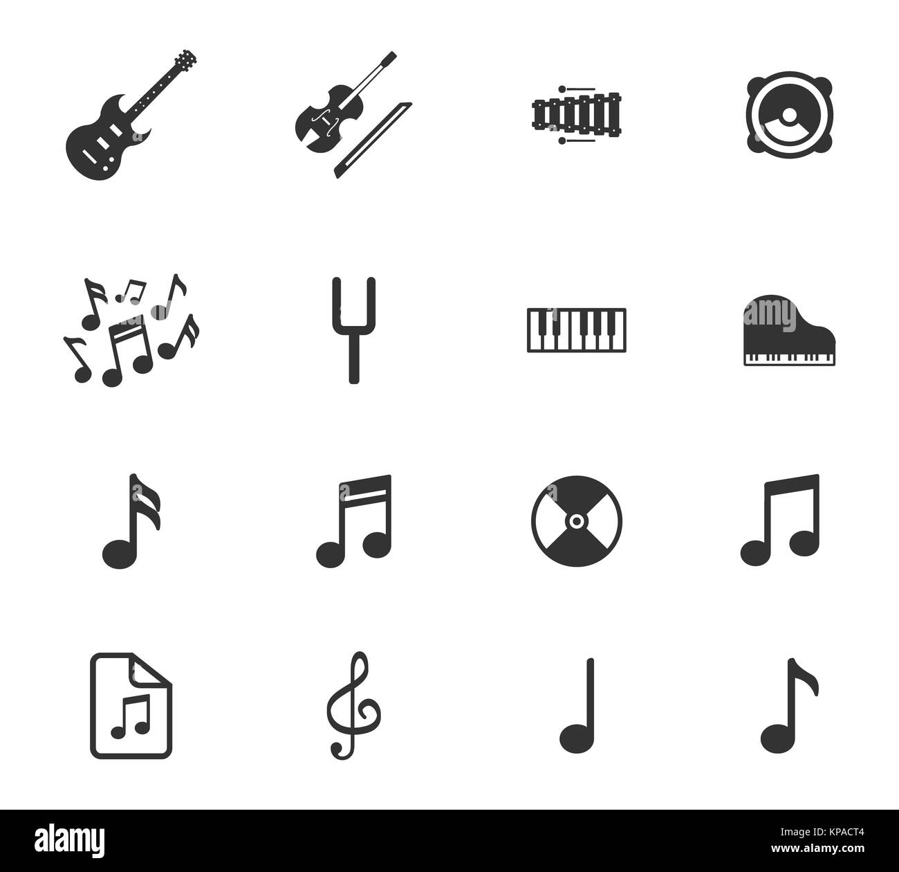 Music simply icons Stock Photo - Alamy