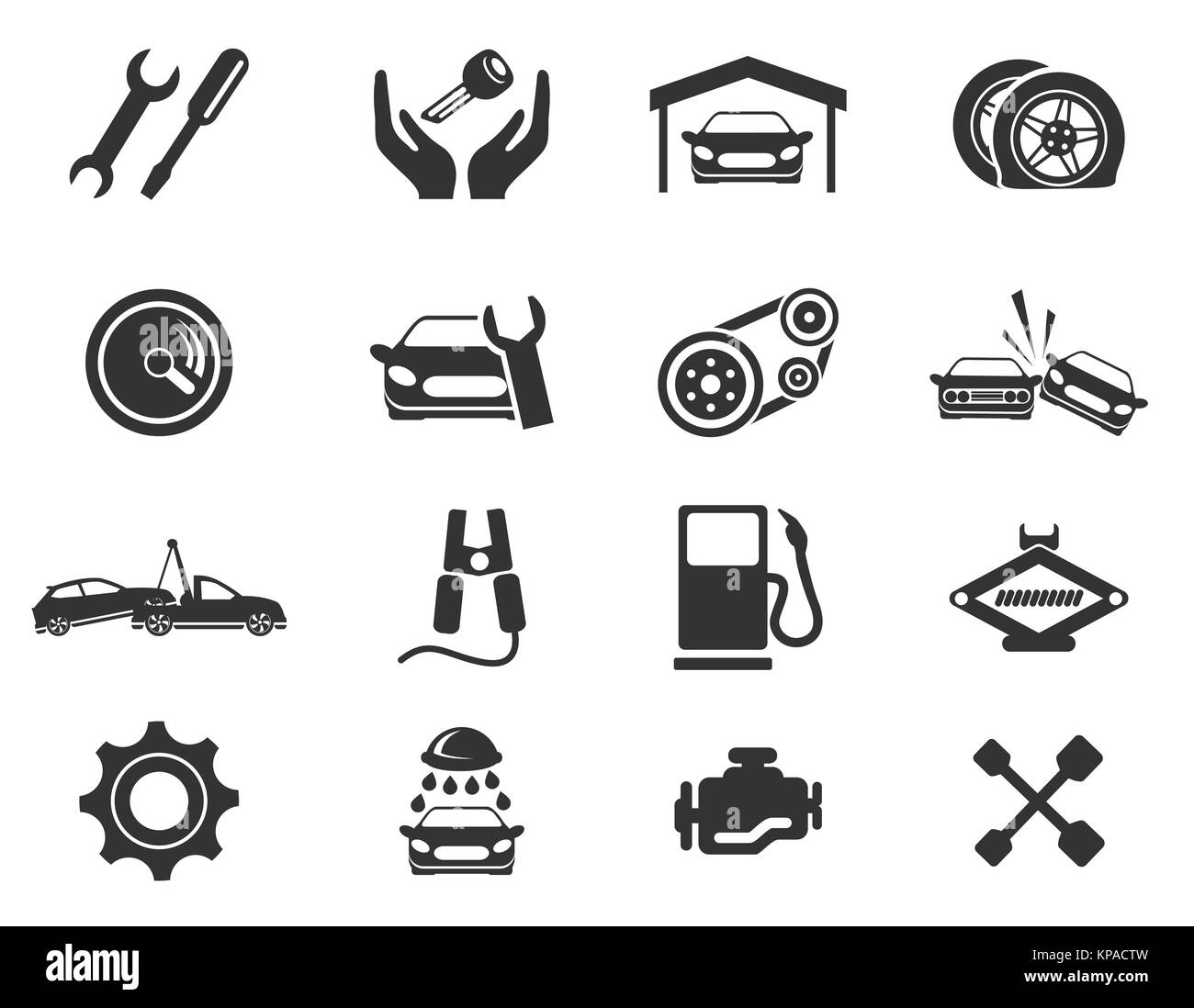 Auto Service Icons Stock Photo - Alamy