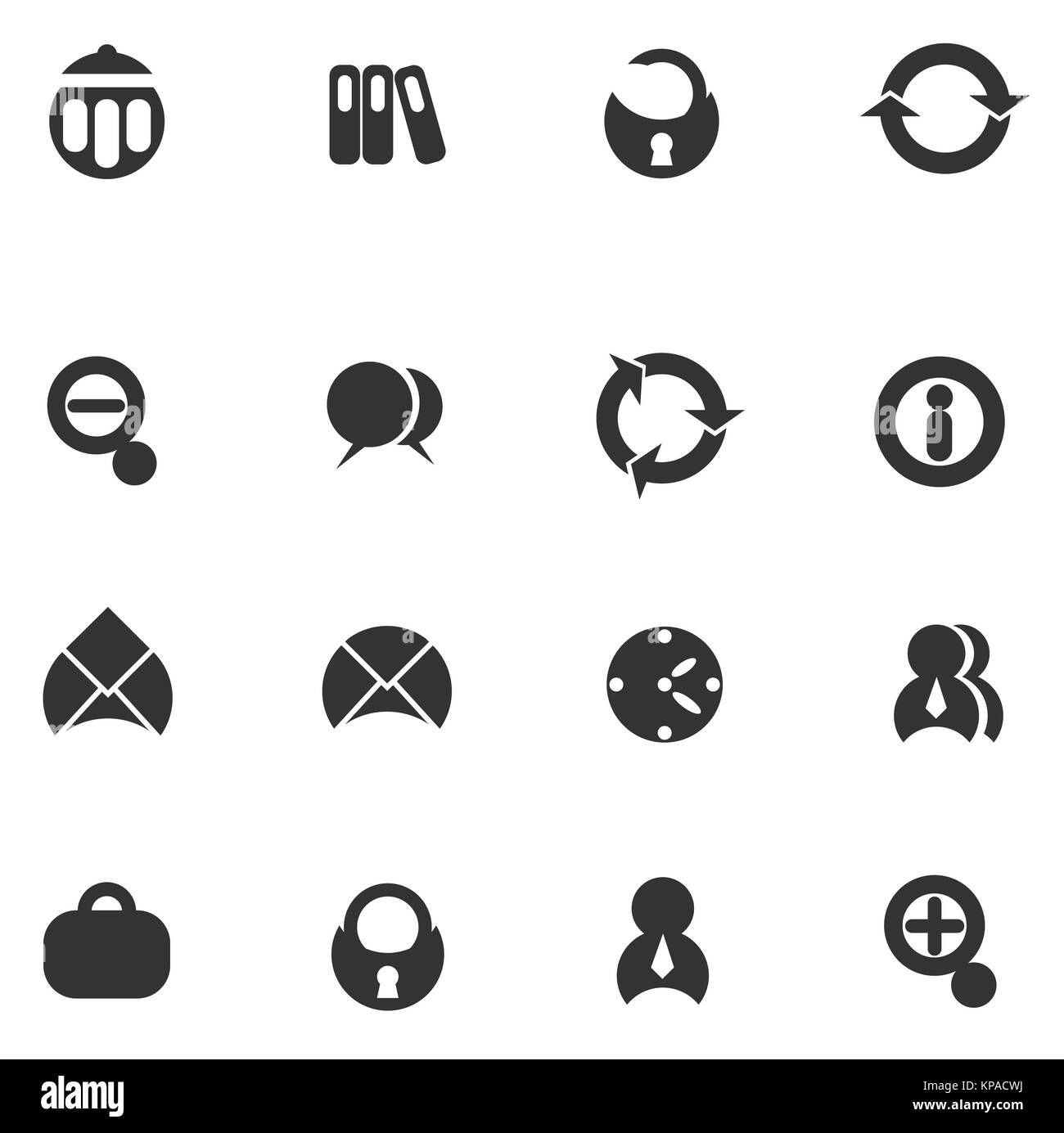 black office icons set Stock Photo - Alamy