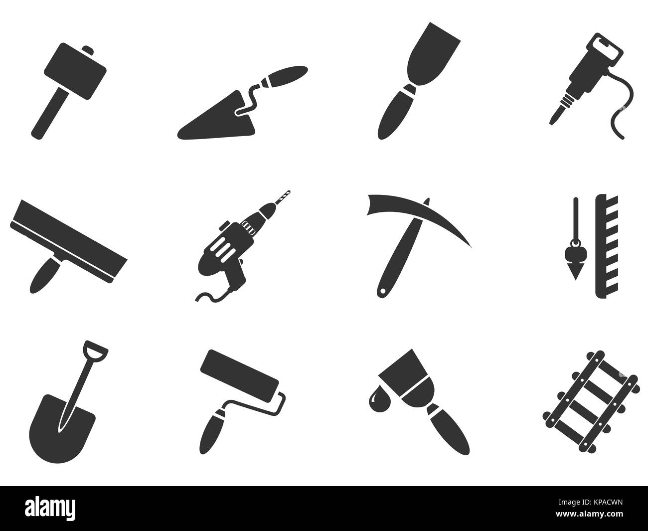 Symbols of building equipment Stock Photo - Alamy