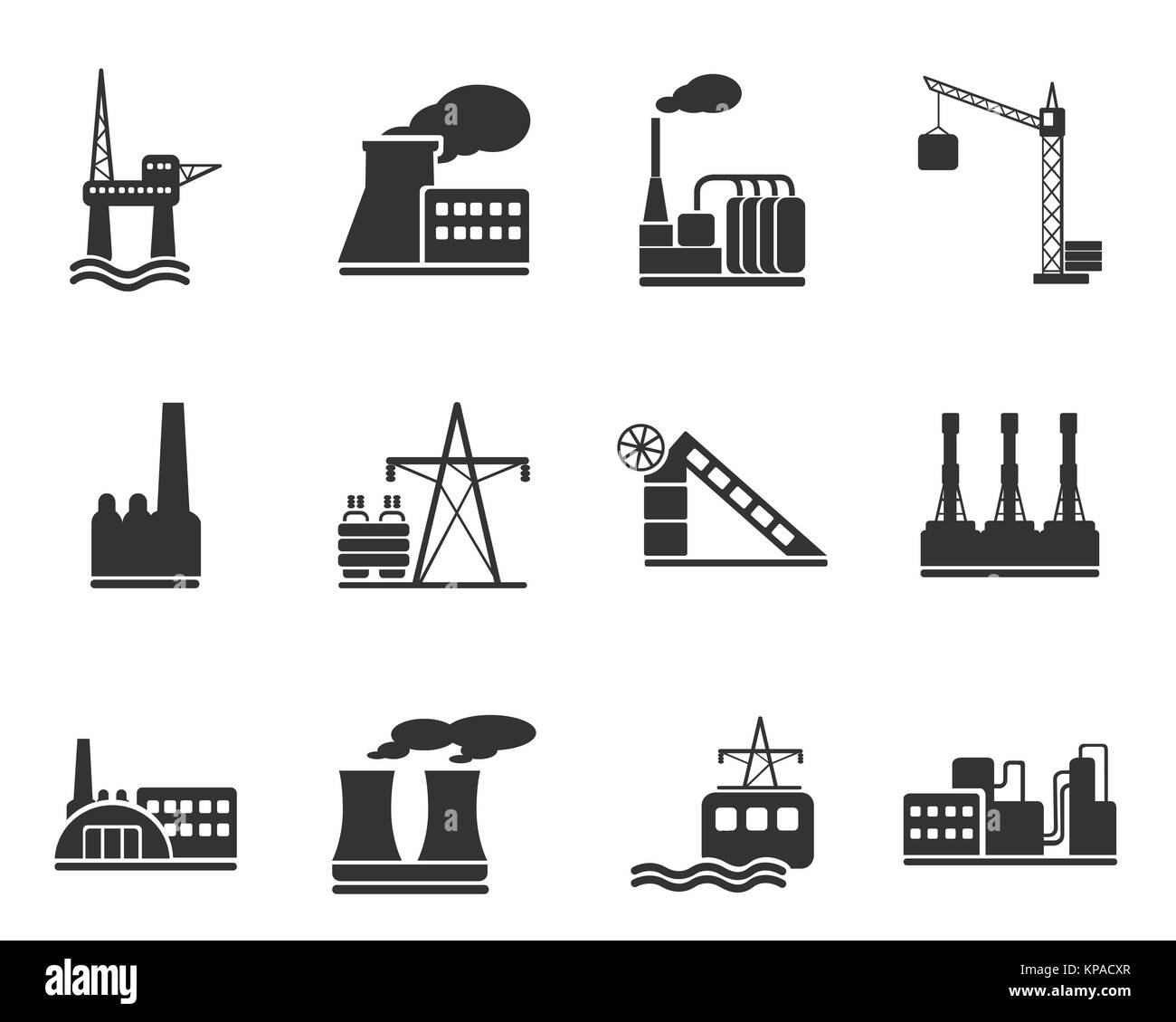 Factory and Industry Symbols Stock Photo - Alamy