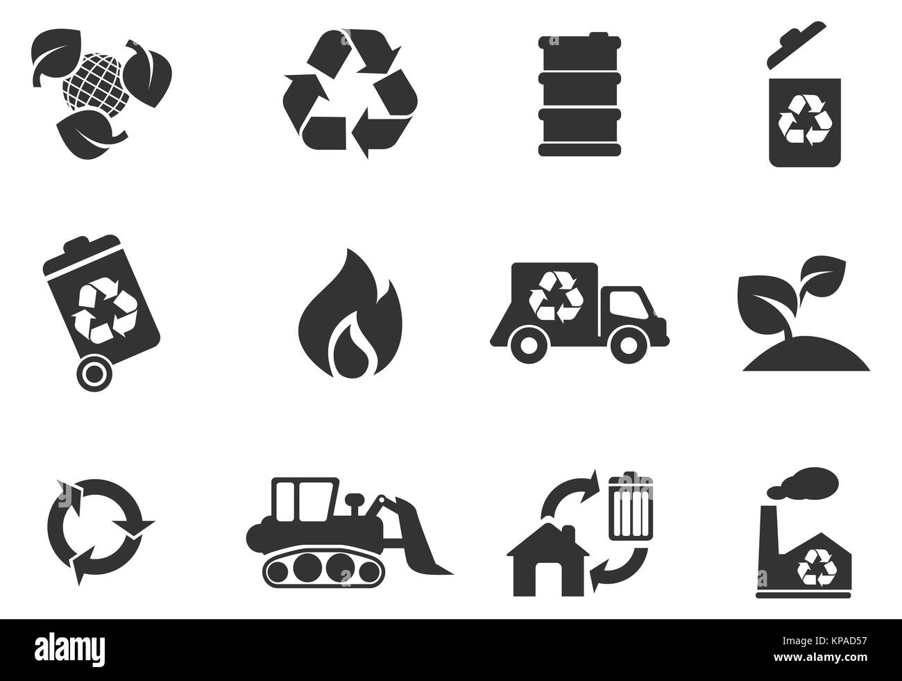 Symbols fire on white Black and White Stock Photos & Images - Alamy