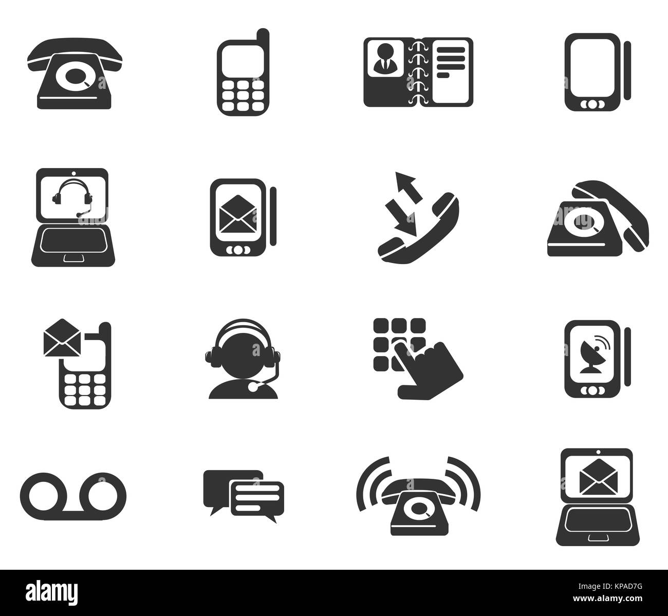 Landline telephone icon image hi-res stock photography and images - Alamy