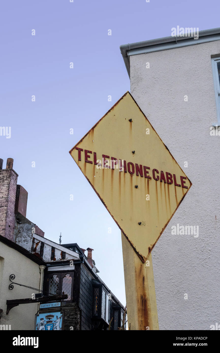Telephone cable sign hi-res stock photography and images - Alamy
