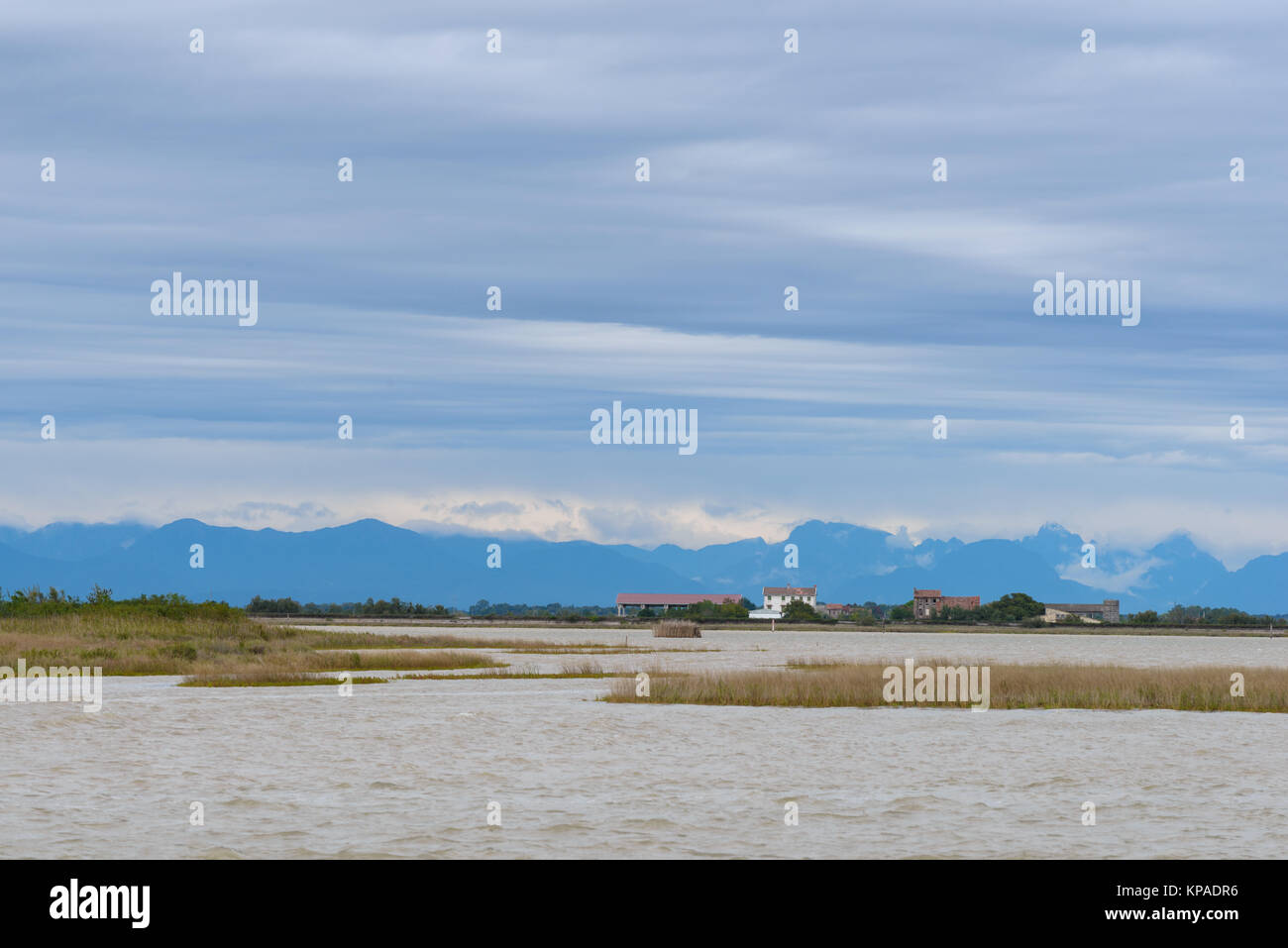 views of the landscape of the lagoon in Bibione Pineda Stock Photo - Alamy