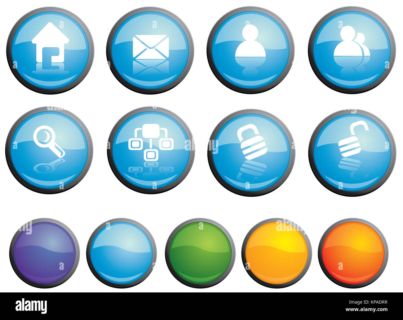 Media icons set Stock Photo - Alamy