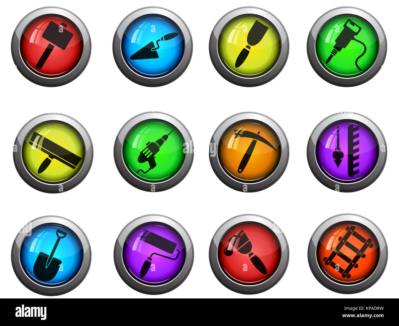Building equipment icons set Stock Photo - Alamy