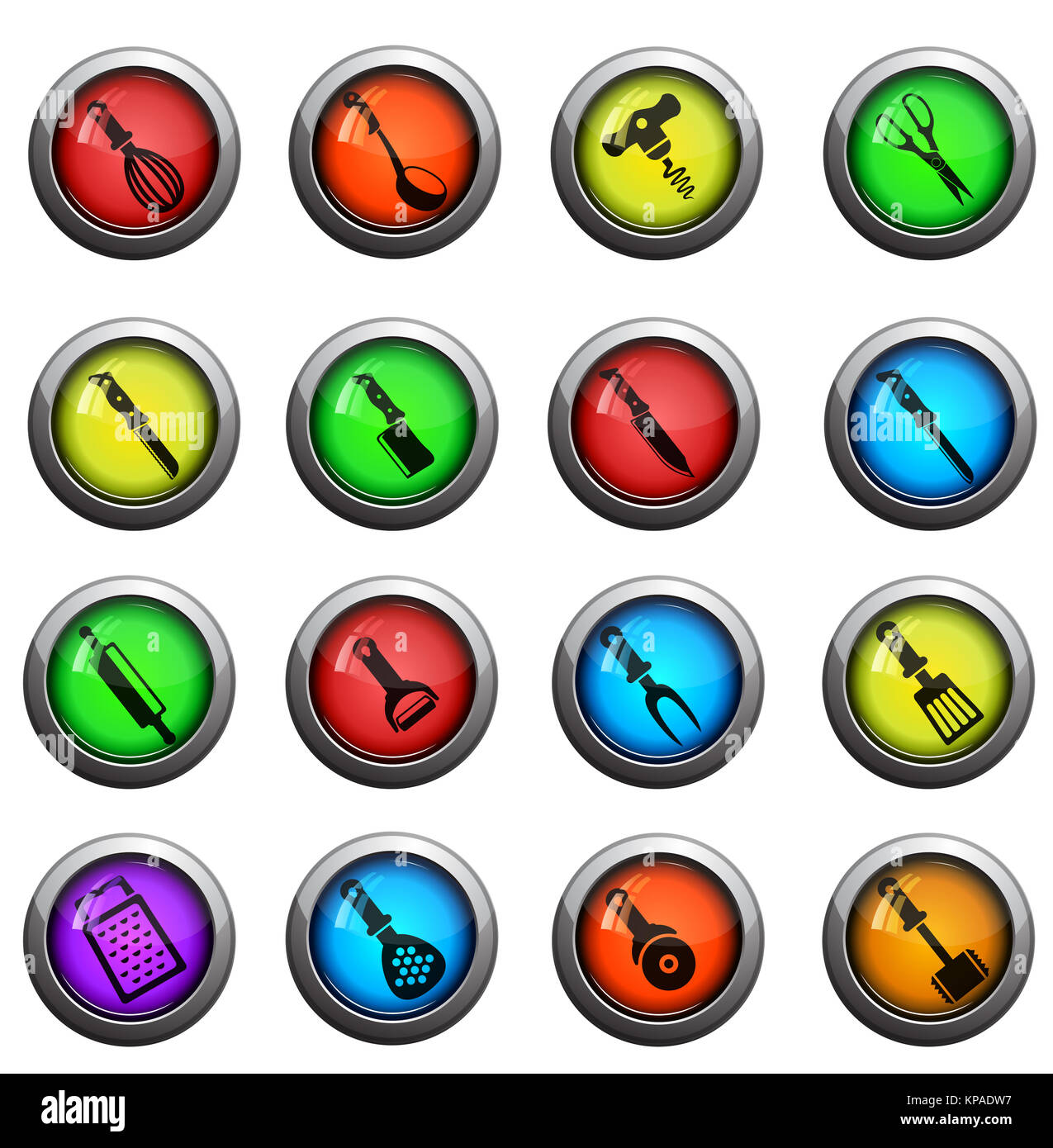 Kitchen tools icons set Stock Photo - Alamy