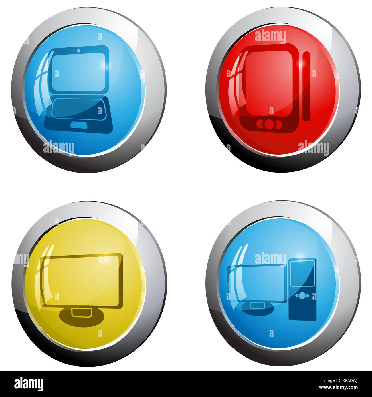 Media icons set Stock Photo - Alamy