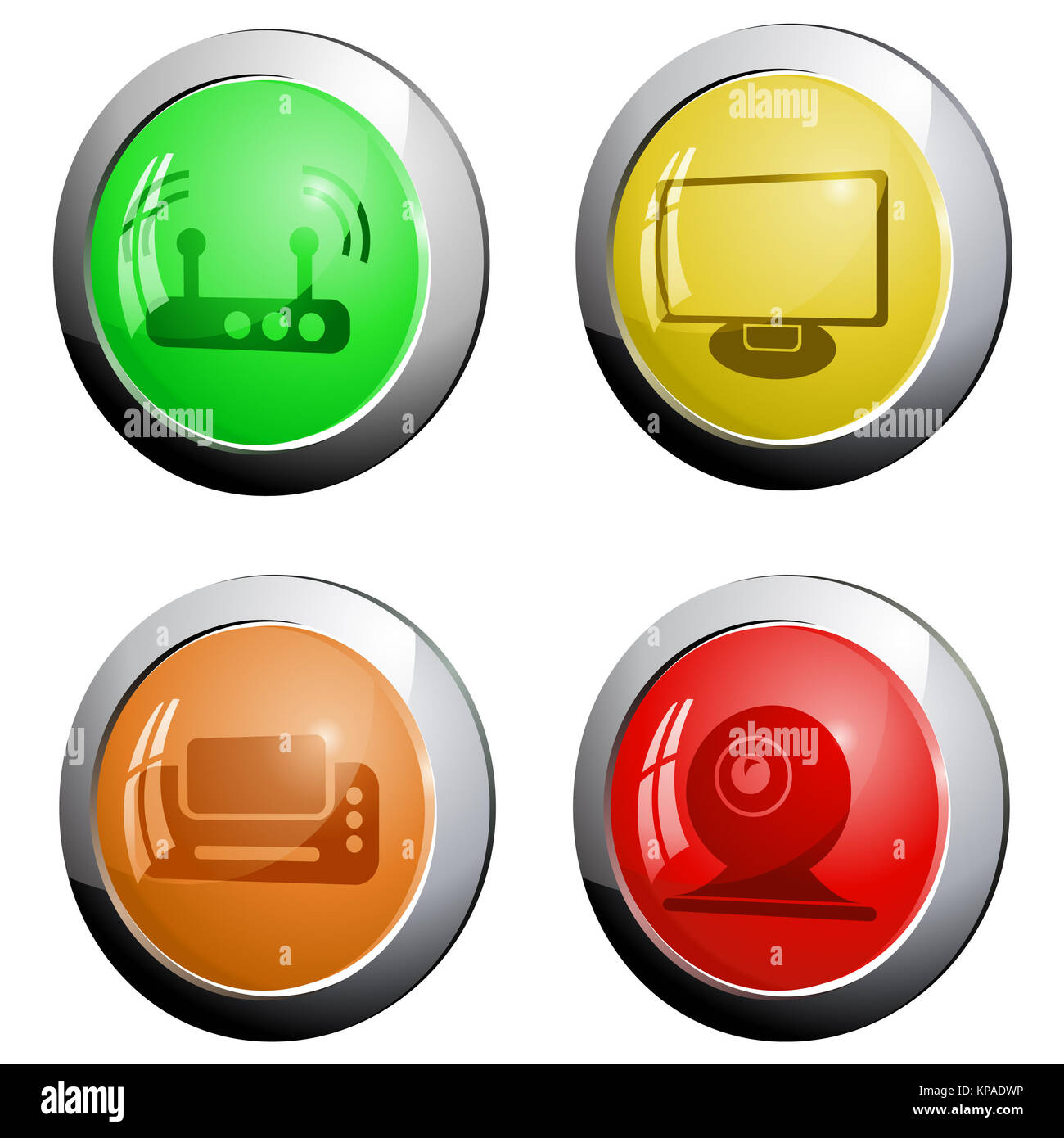Media icons set Stock Photo - Alamy