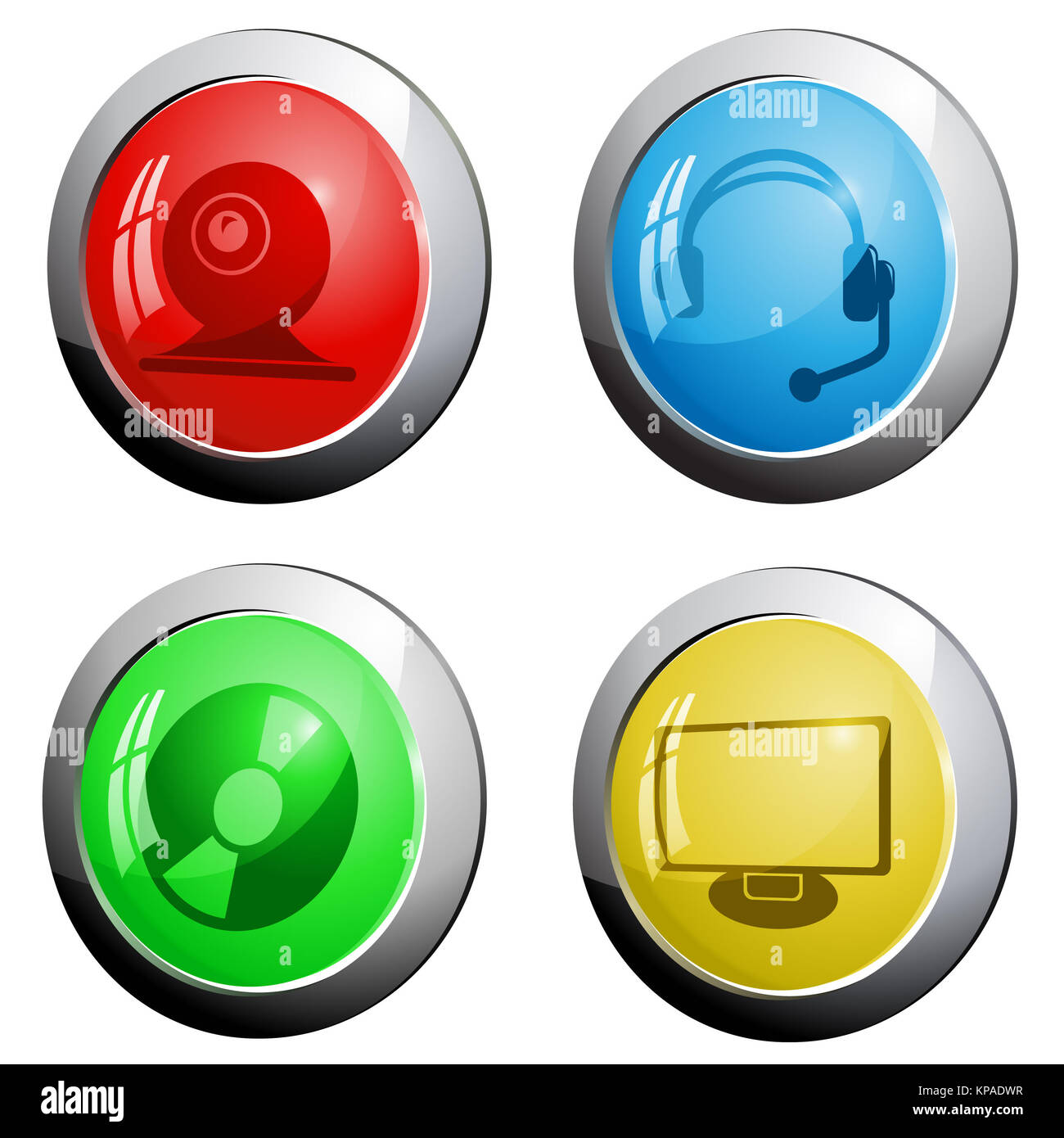 Media icons set Stock Photo - Alamy