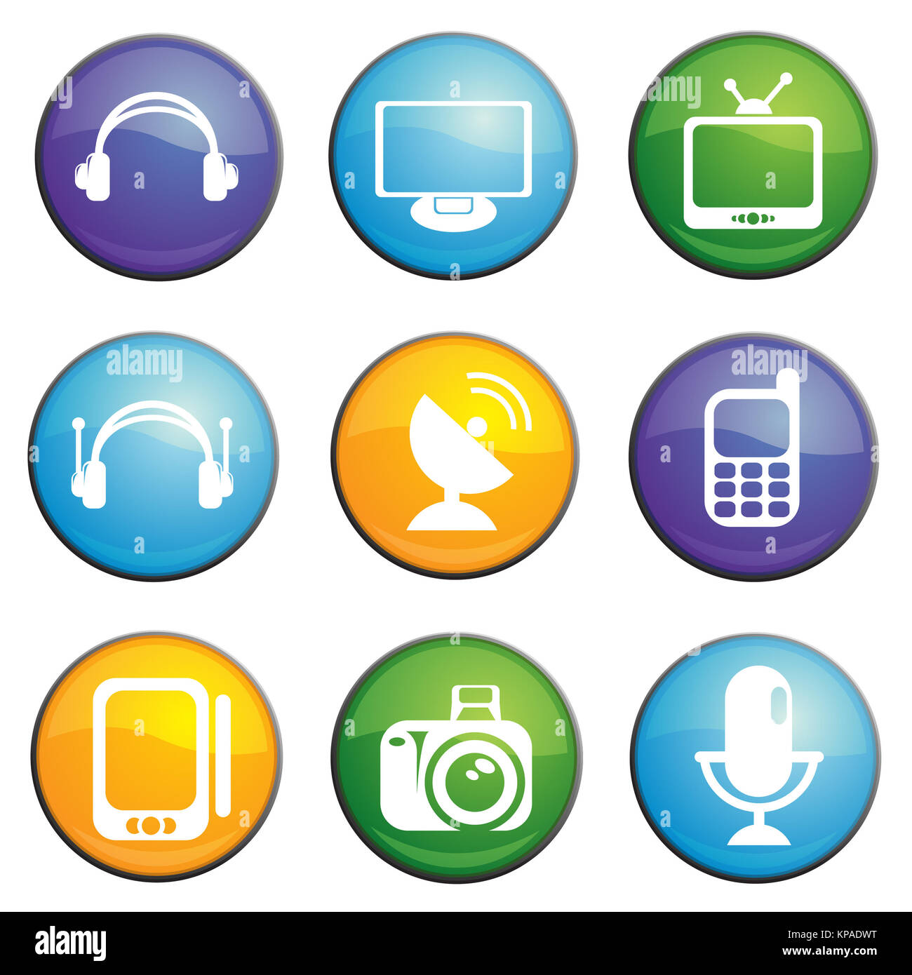 Communication icons set Stock Photo - Alamy