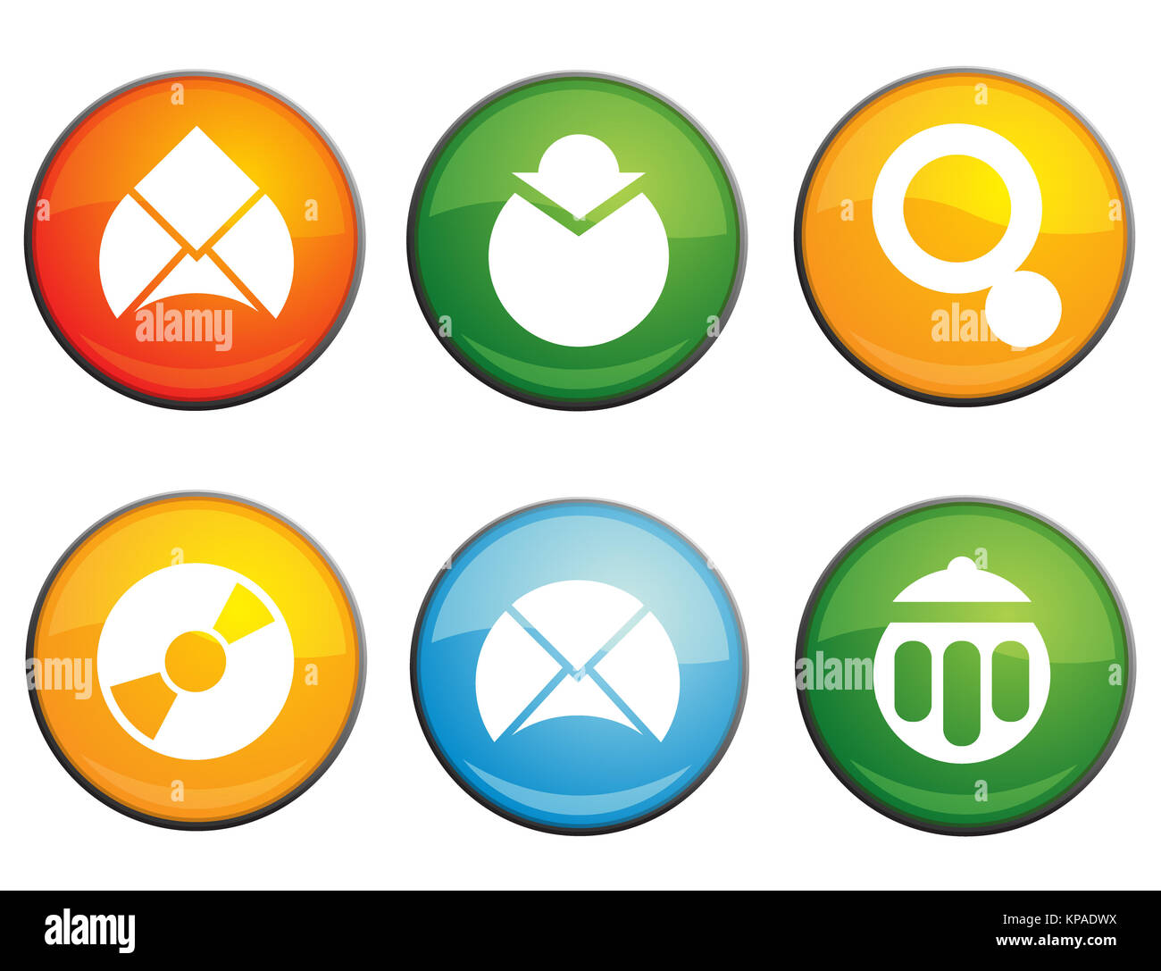 Mail icons set Stock Photo - Alamy