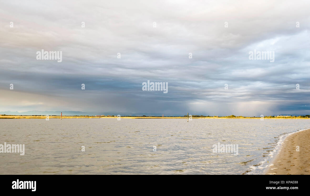 views of the landscape of the lagoon in Bibione Pineda Stock Photo - Alamy