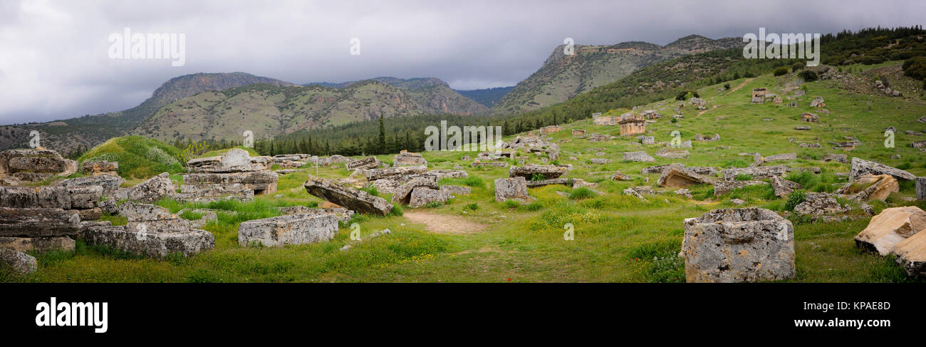 Field of Ruins in Hierapolis Stock Photo - Alamy
