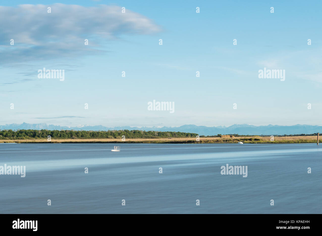 views of the landscape of the lagoon in Bibione Pineda Stock Photo - Alamy