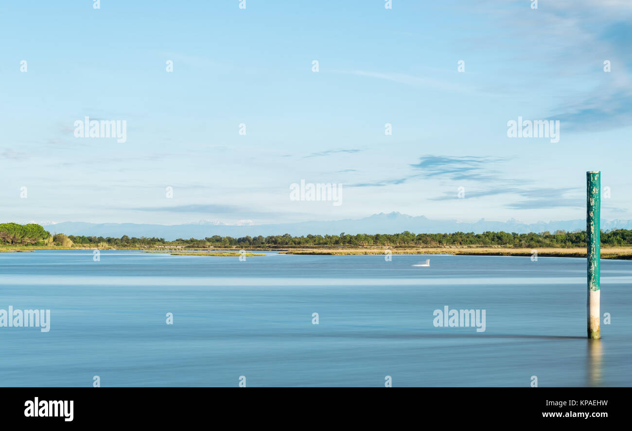 views of the landscape of the lagoon in Bibione Pineda Stock Photo - Alamy