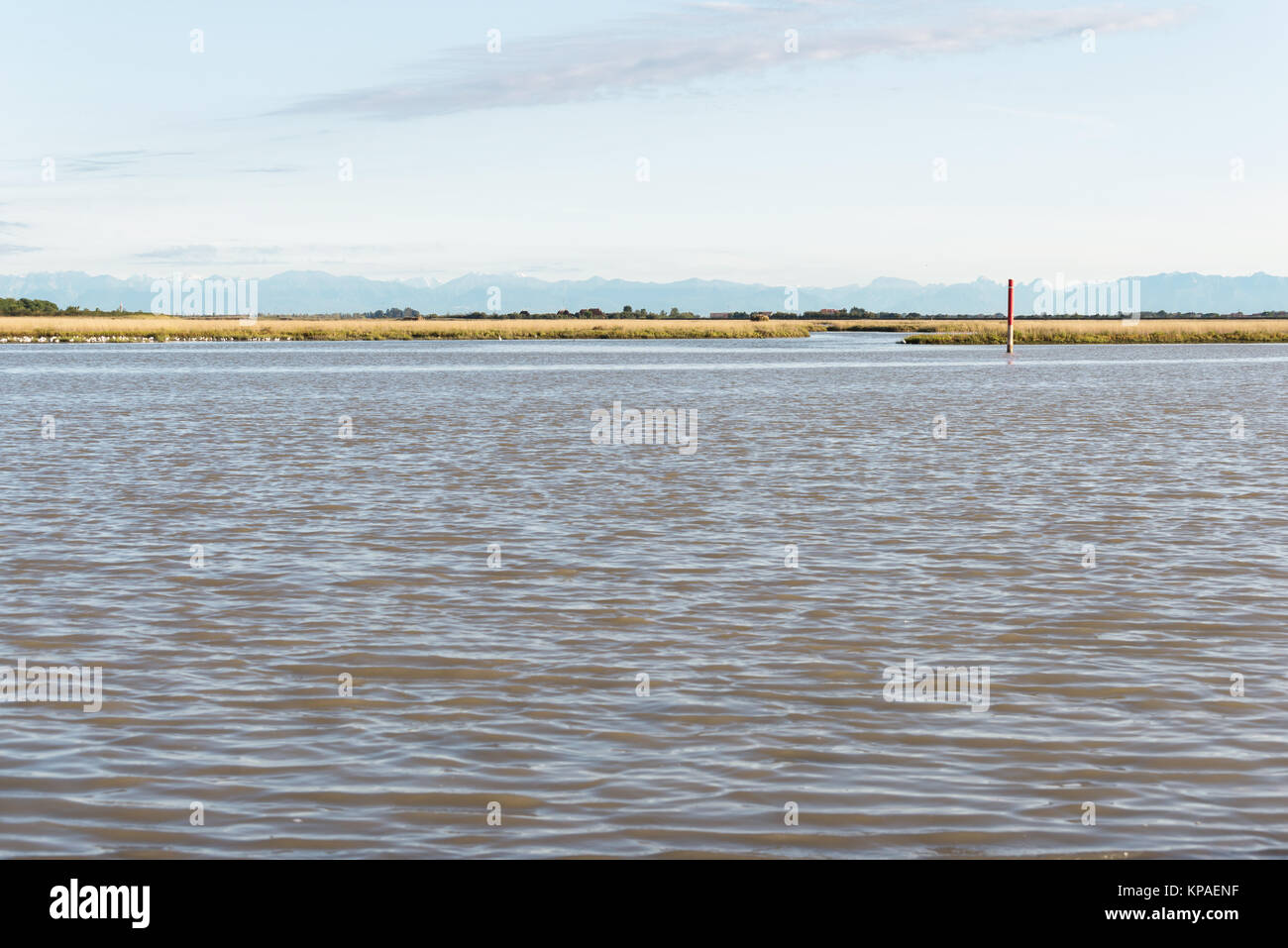 views of the landscape of the lagoon in Bibione Pineda Stock Photo - Alamy