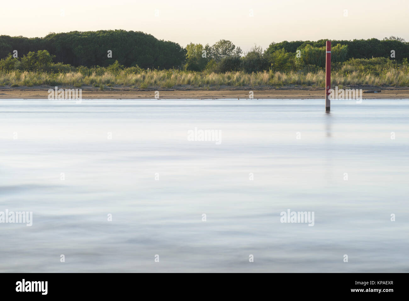 views of the landscape of the lagoon in Bibione Pineda Stock Photo - Alamy