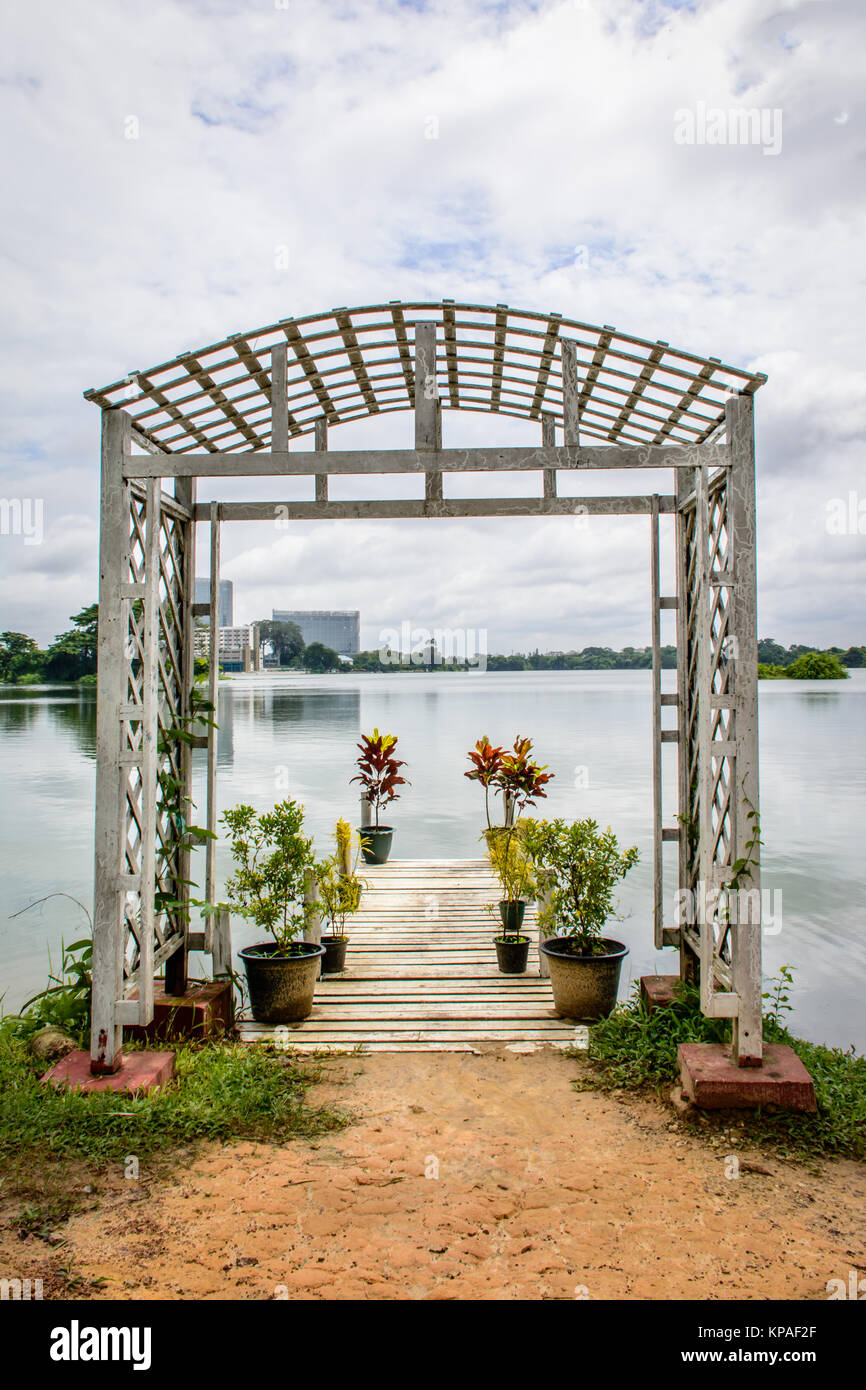 nice place to relax beside Inya lake, Yangon, Myanmar Stock Photo - Alamy