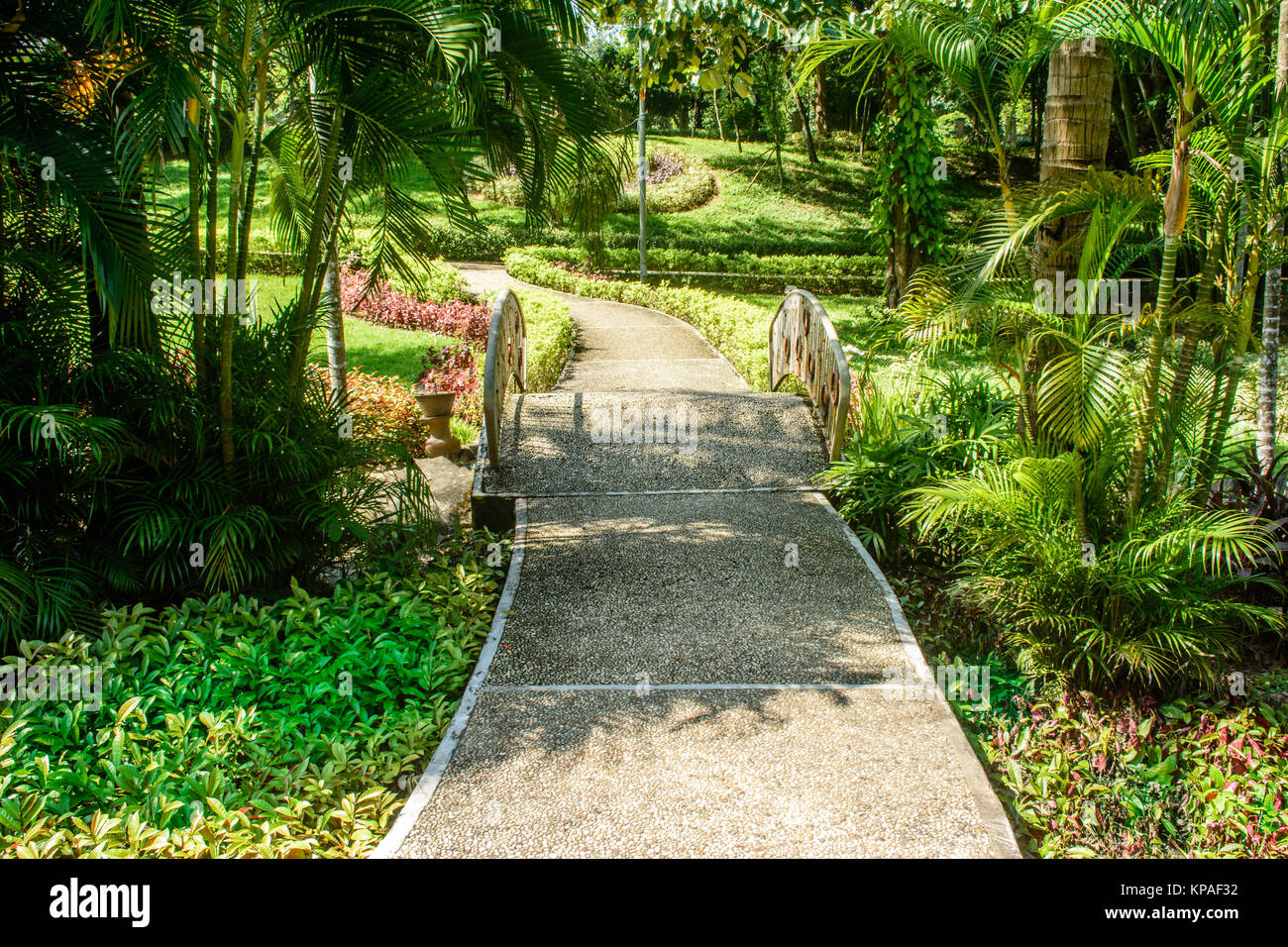nice pathway in the park for walking and relax Stock Photo - Alamy