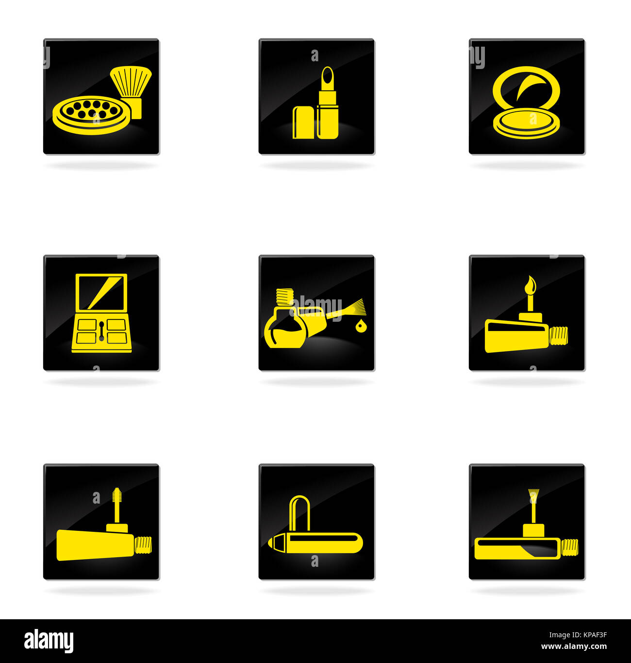 Make-up icons set Stock Photo - Alamy