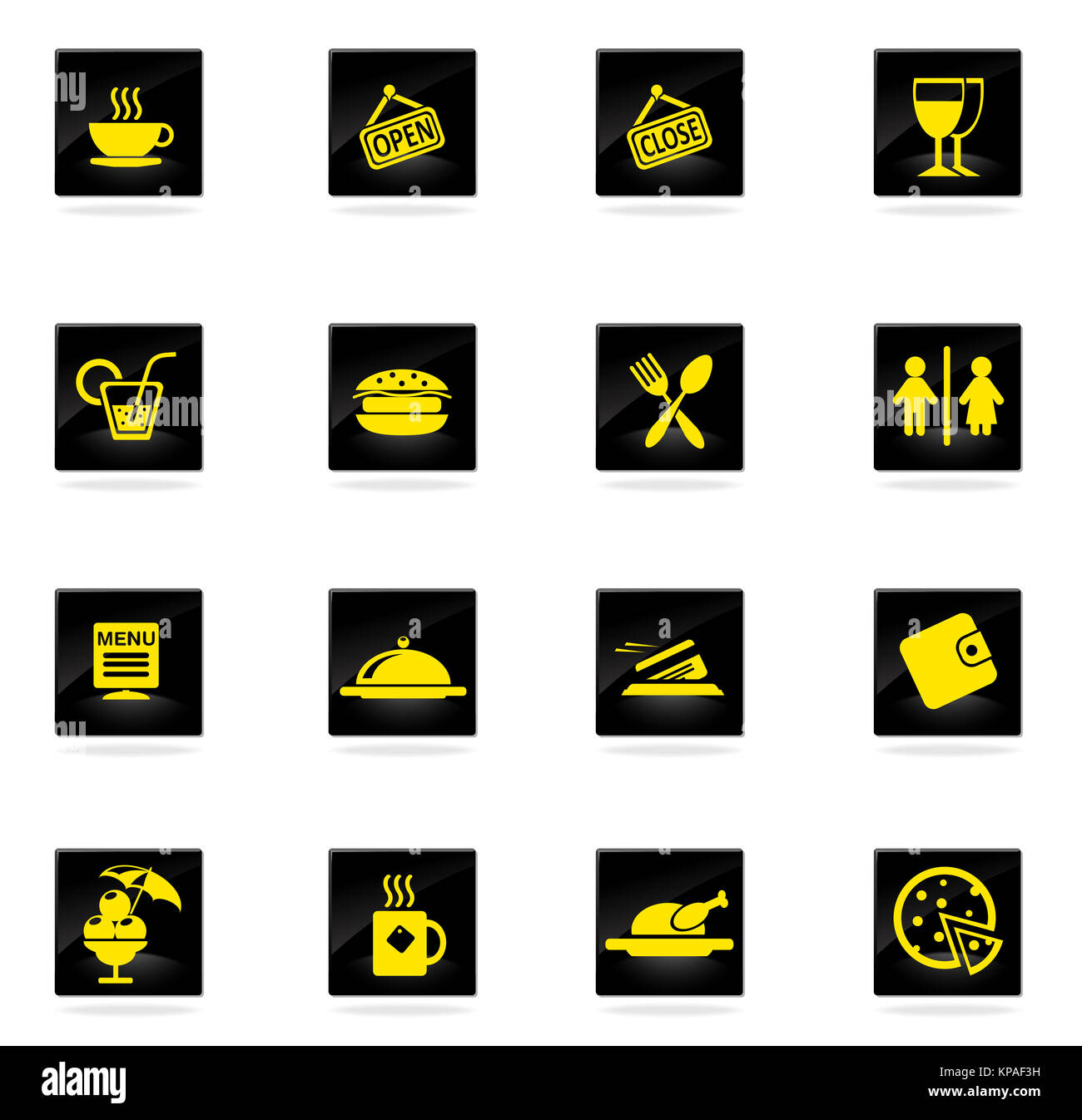 Cafe simply icons Stock Photo - Alamy