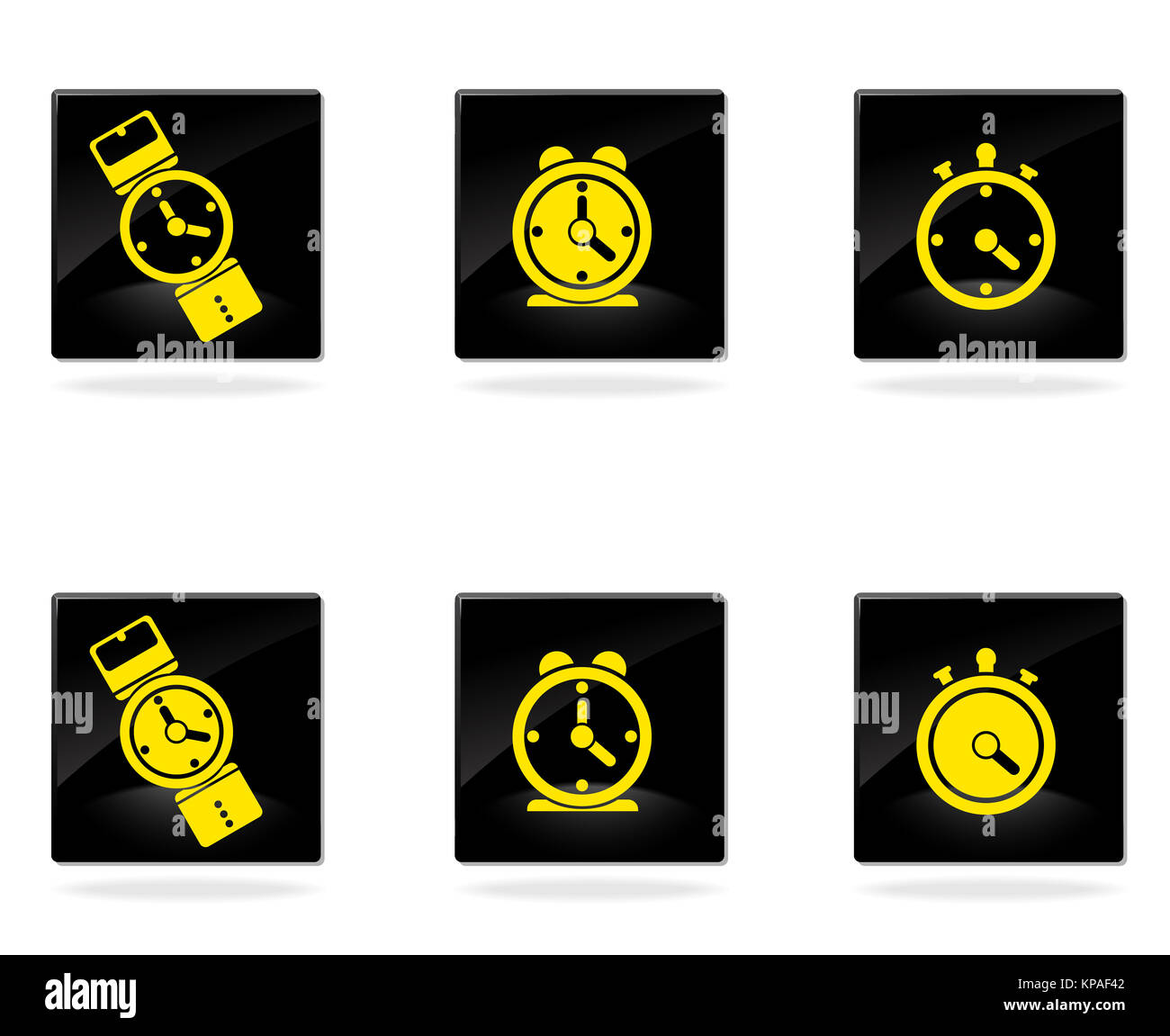 vector clocks icons Stock Photo - Alamy