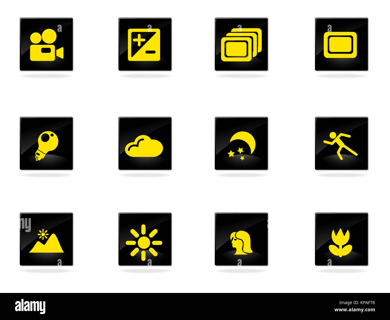 Photography Silhouette Icons Stock Photo - Alamy