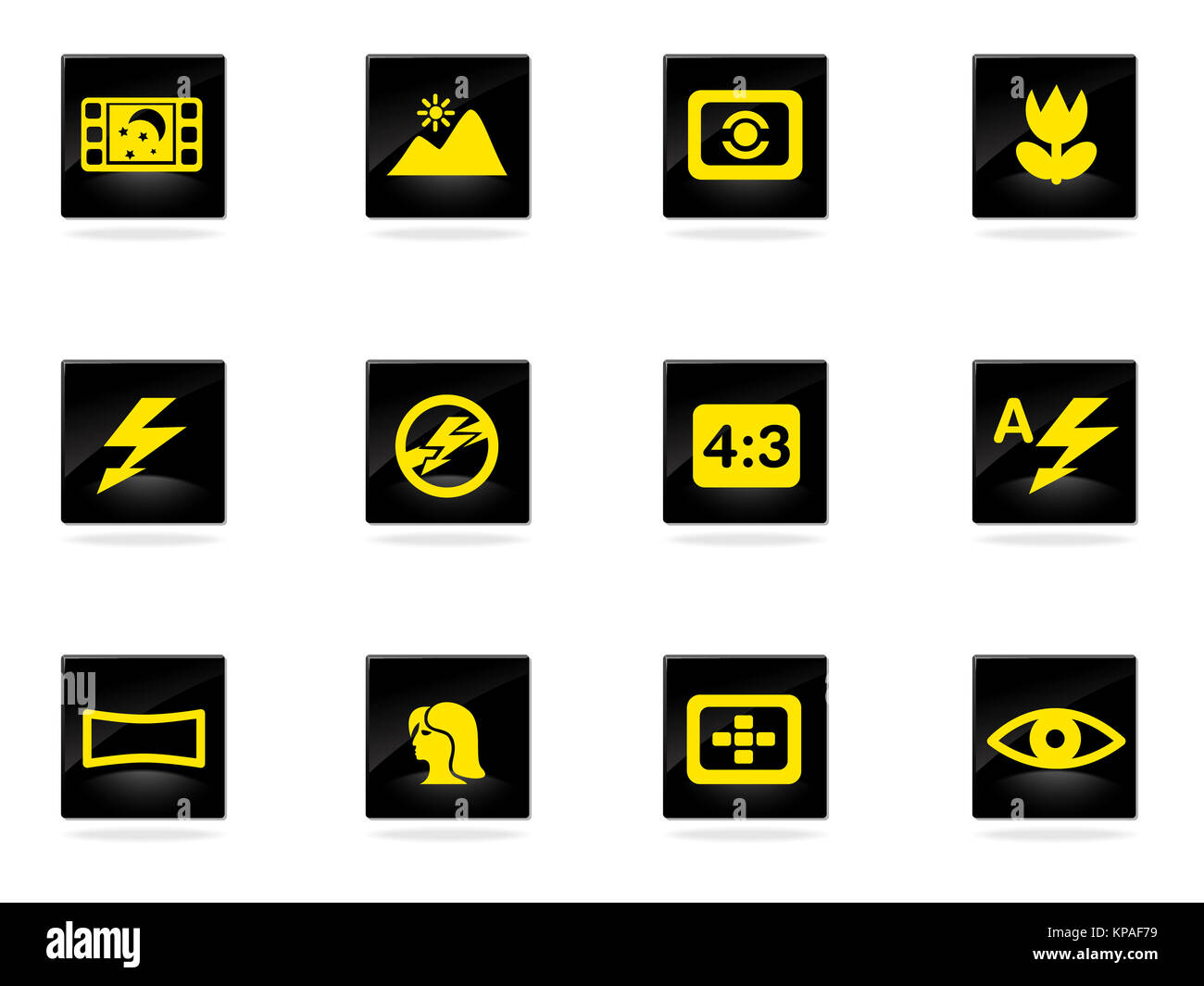 Photo modes icons set Stock Photo - Alamy