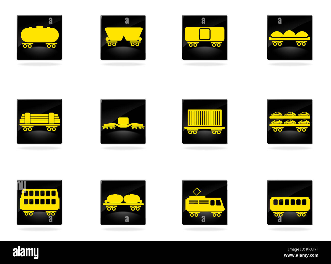 rail-freight traffic icons Stock Photo - Alamy