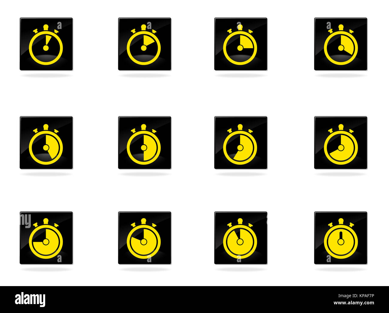 Timer Icon Set Stock Photo - Alamy