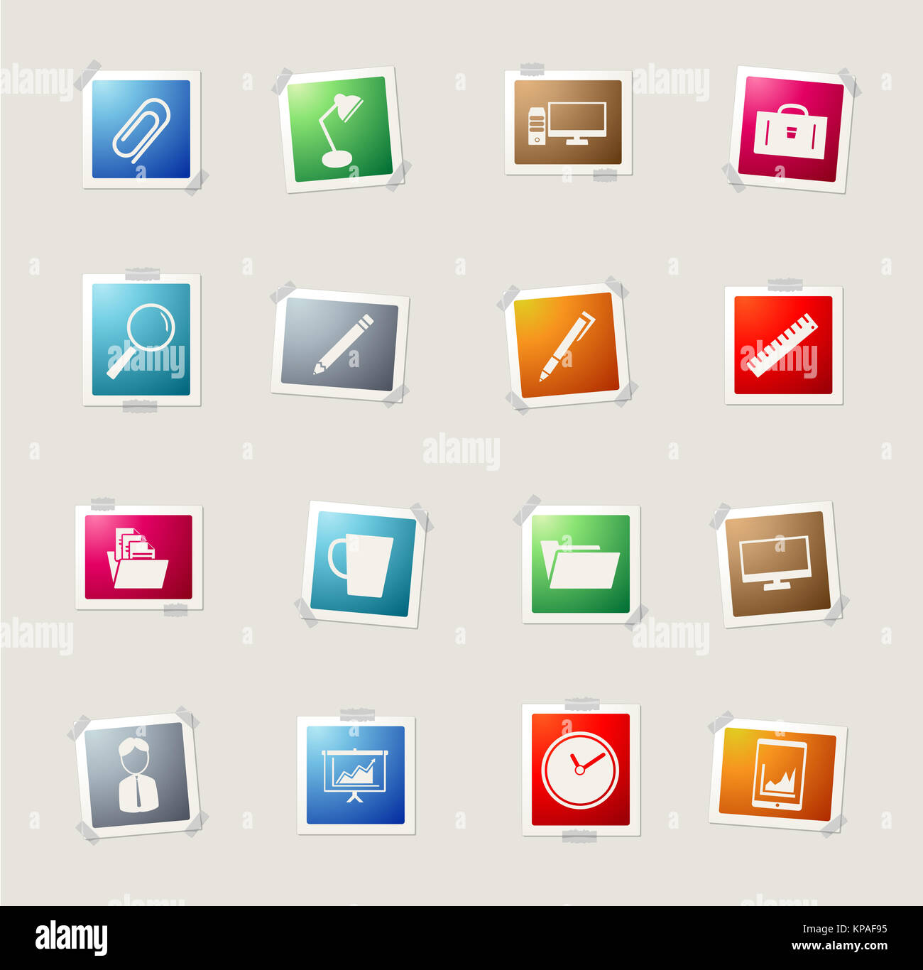 Business simple icons Stock Photo - Alamy
