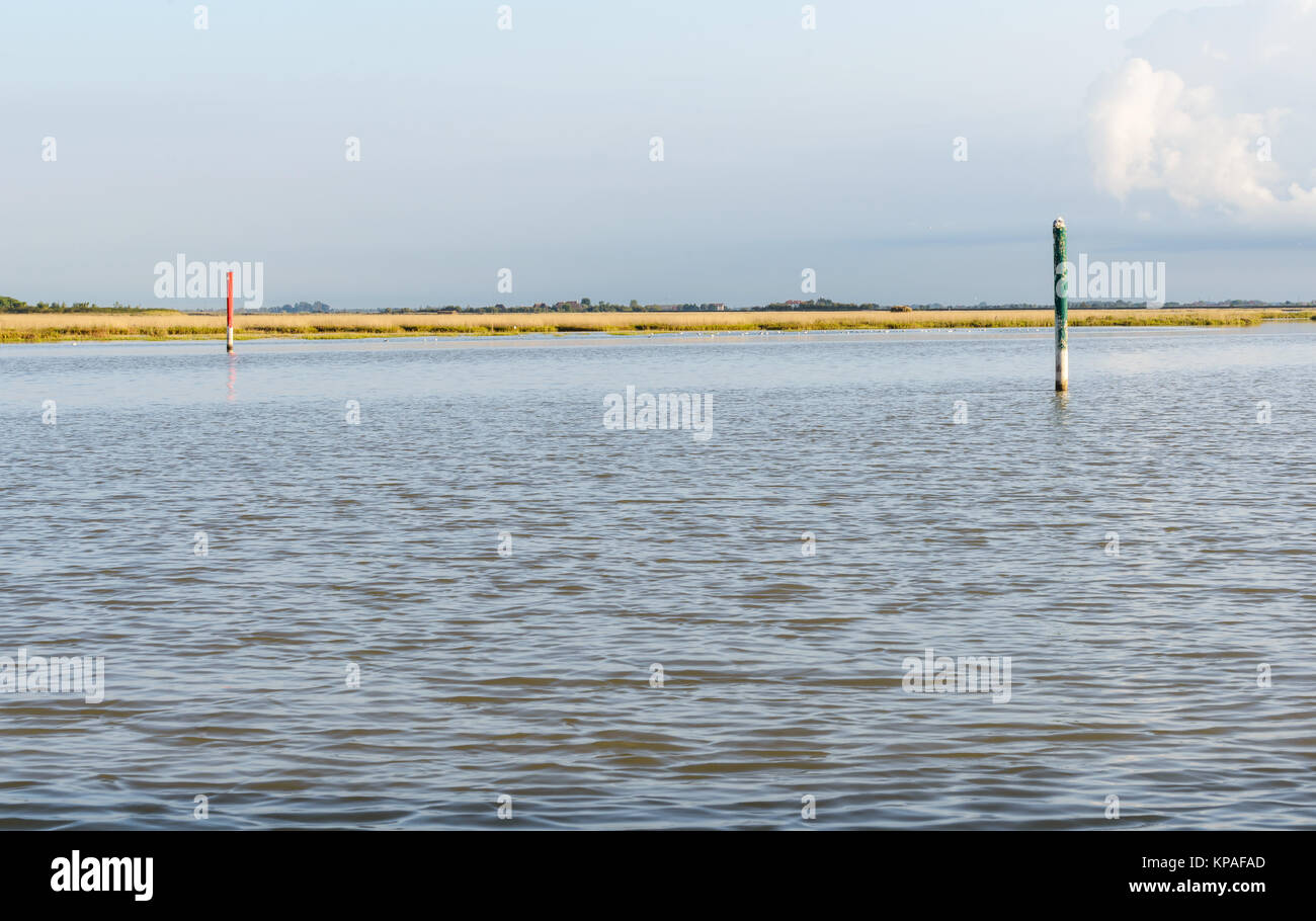 views of the landscape of the lagoon in Bibione Pineda Stock Photo - Alamy