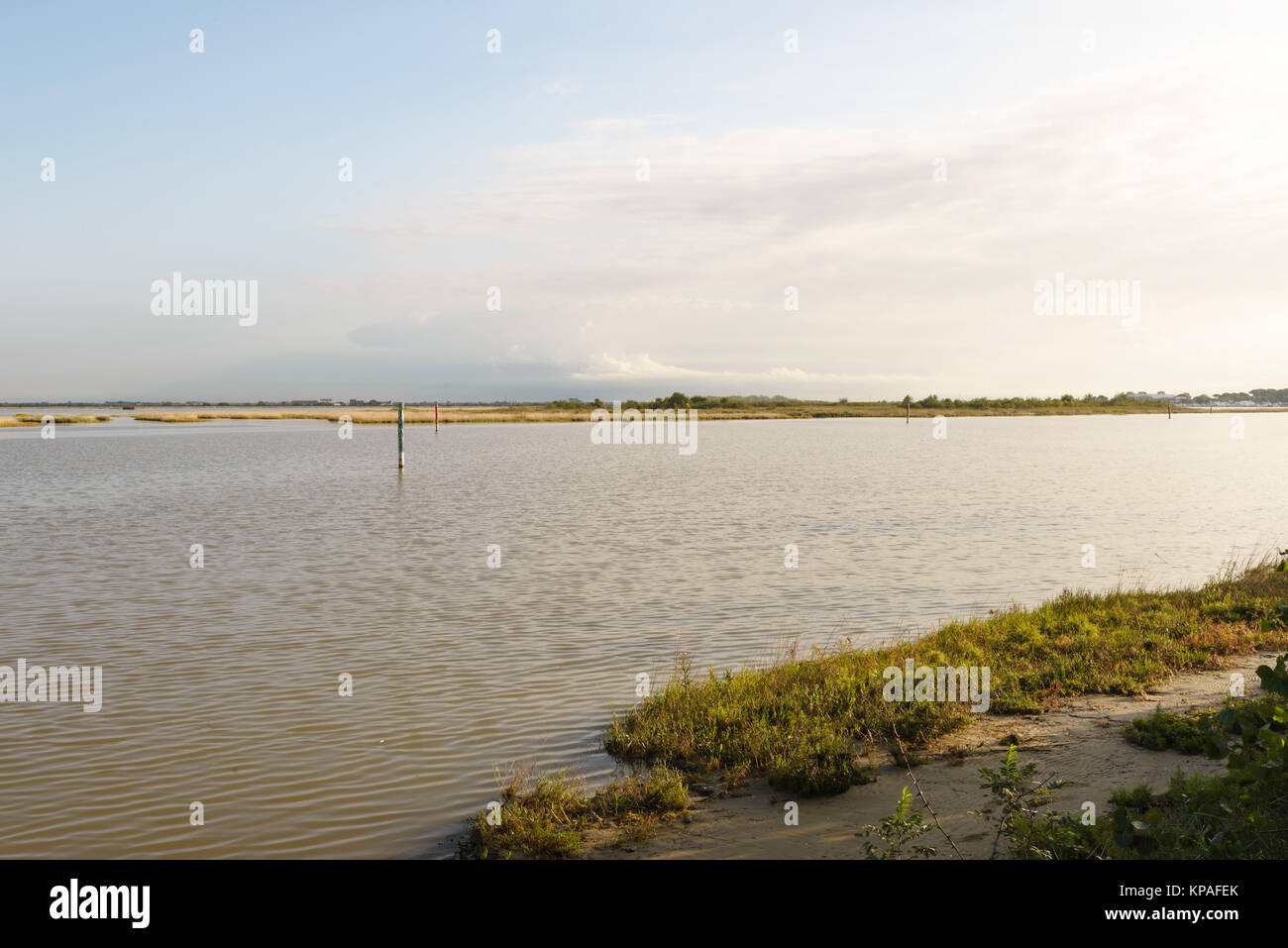 views of the landscape of the lagoon in Bibione Pineda Stock Photo - Alamy