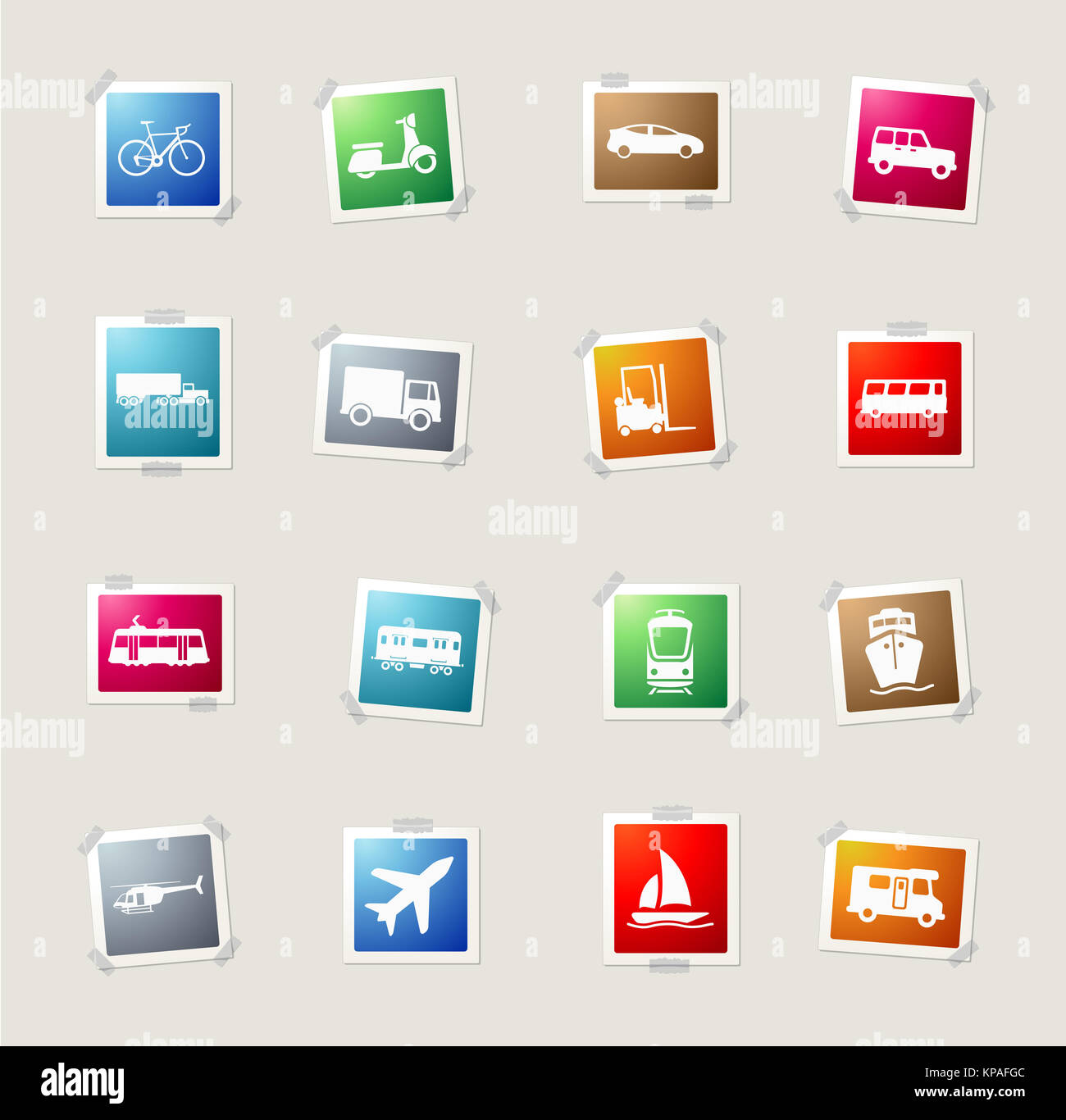 Transportation simply icons Stock Photo - Alamy