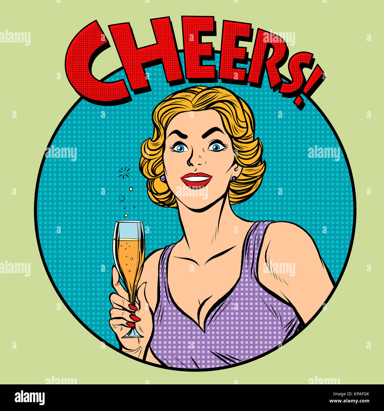 Cheers toast celebration woman Stock Photo - Alamy