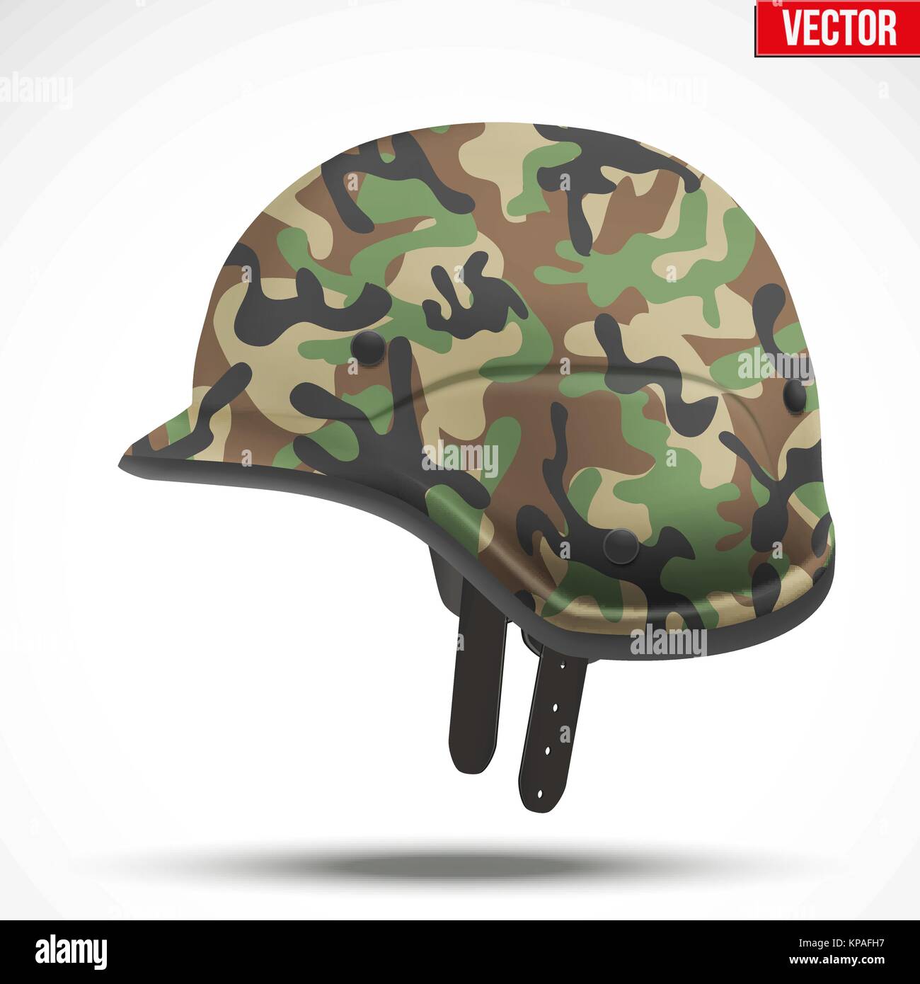 Military modern camouflage helmet. Side view Stock Vector Image & Art ...