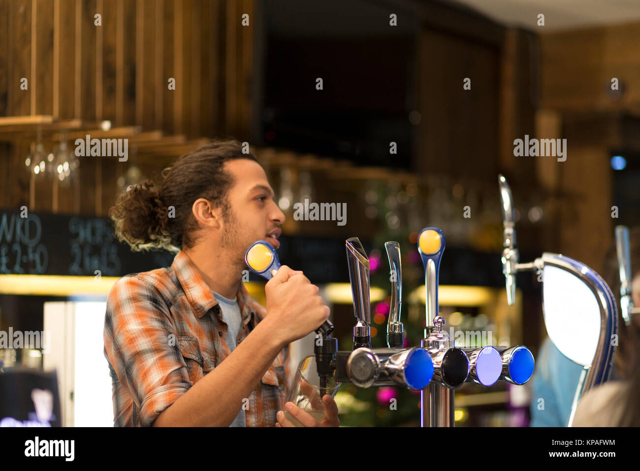 Bartender at work Stock Photo - Alamy