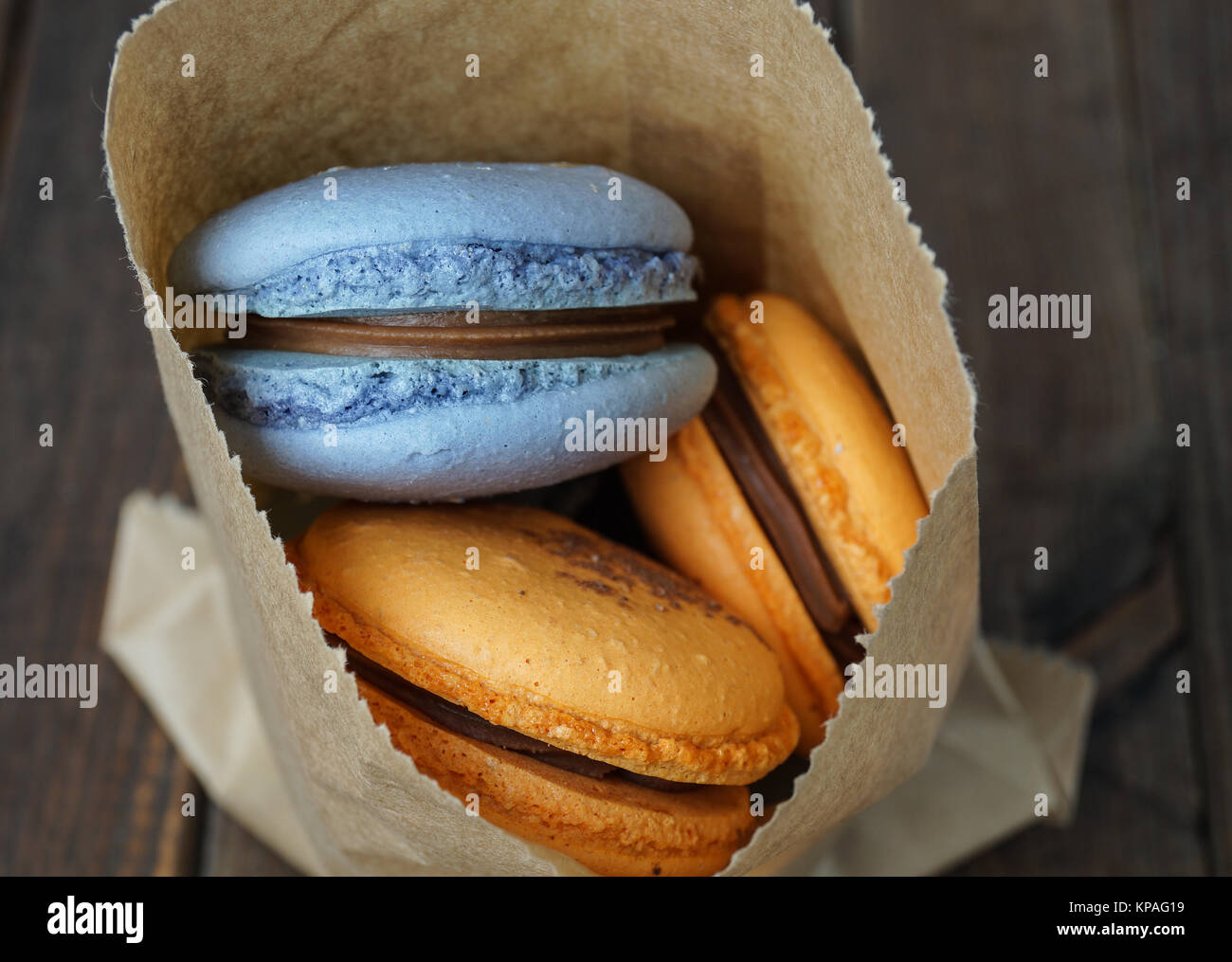 macaroons in a backery paper bag Stock Photo - Alamy