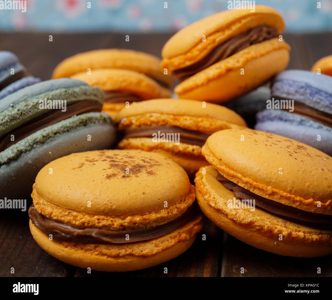 pile of delicious macaroons Stock Photo - Alamy
