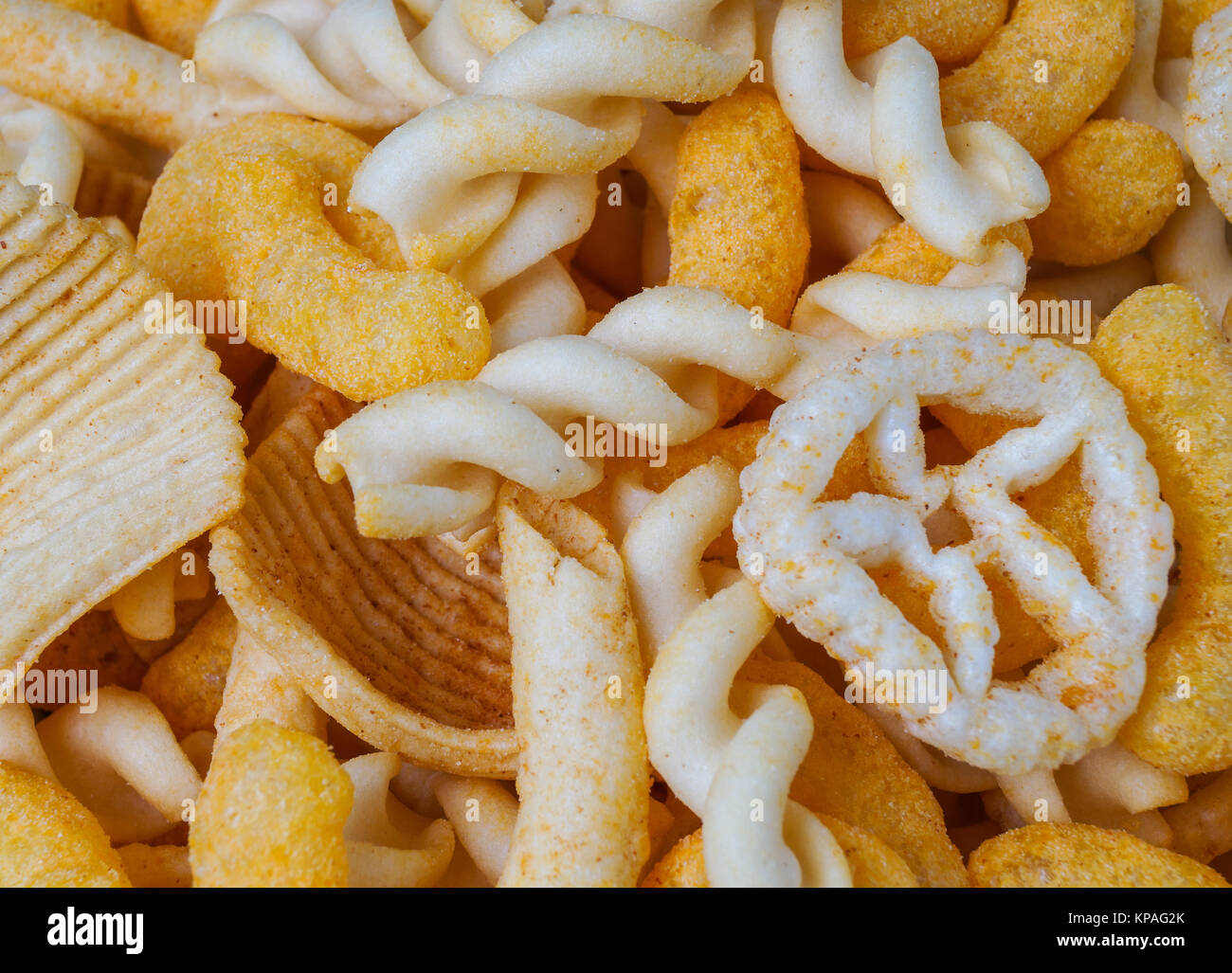 Variety snacks mixture chips hi-res stock photography and images - Alamy