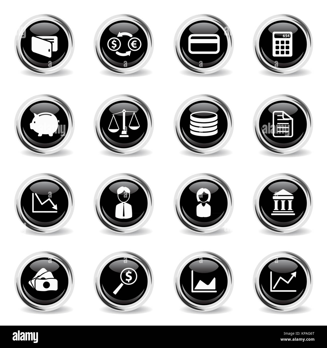 Finance simply icons Stock Photo - Alamy