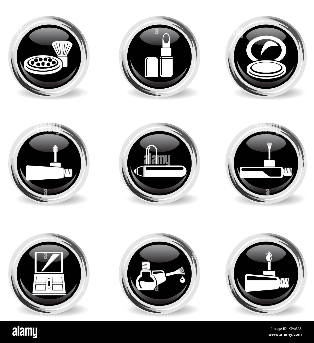 Make-up icons set Stock Photo - Alamy