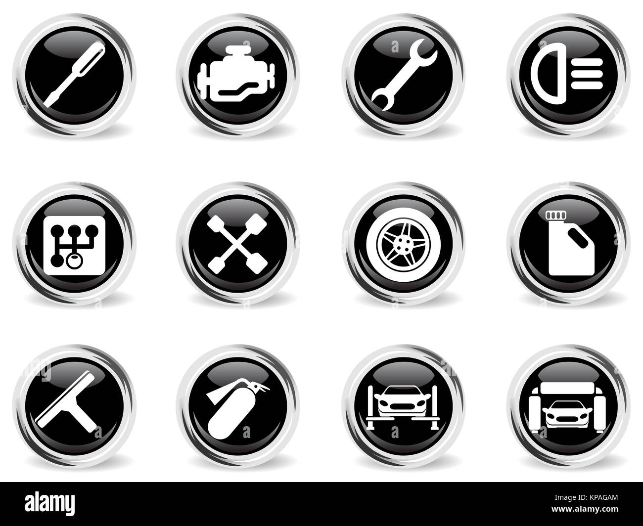 Auto Service Icons set Stock Photo - Alamy