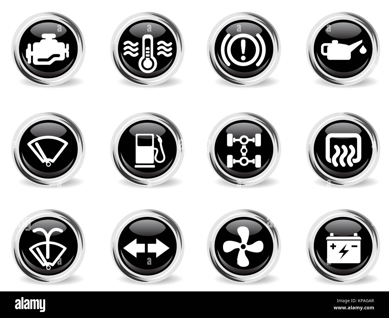 Car interface icons set Stock Photo - Alamy
